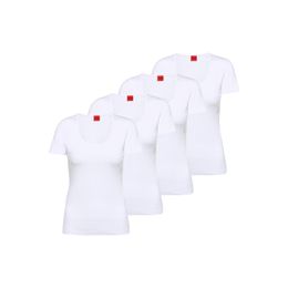 T-Shirt Hugo "T-Shirt T-Shirt RN 4er Pack", Damen, Gr. XS, wei&szlig;, Obermaterial: 95% Baumwolle CO. 5% Elasthan EL., Shirts T-Shirt