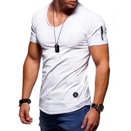 T-Shirt behype "KANE", Herren, Gr. XL, wei&szlig;, 100% Baumwolle, unifarben, Shirts T-Shirt, mit modernem V-Ausschnitt