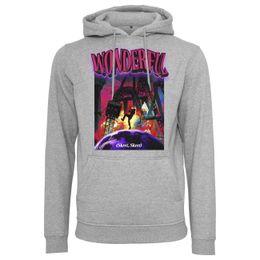 Hoodie MisterTee "MisterTee Herren Wonderful Hoody", Herren, Gr. XL, grau (erdgrau), 65% Baumwolle, 35% Polyester, unifarben, Sweatshirts Hoodie