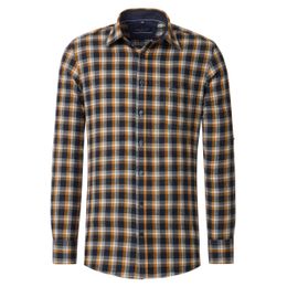 Langarmhemd Casamoda "Casamoda Freizeithemd Print", Herren, Gr. L, Normalgr&ouml;&szlig;en, gelb, 100% Baumwolle, bedruckt, comfort fit, Hemden