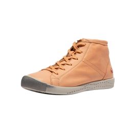 Sneaker Softinos "Softinos Sneaker Leder", Damen, Gr. 39, orange, grau, Leder, Schuhe Sneaker