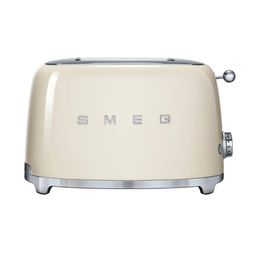 Smeg Toaster TSF01CREU &brvbar; creme &brvbar; Edelstahl &brvbar; Ma&szlig;e (cm): B: 31 H: 19,8 T: 19.5