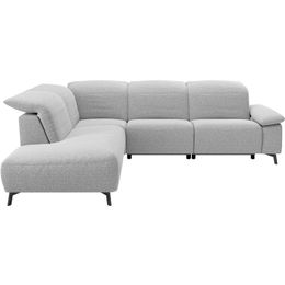 Ecksofa Musterring "MR 370, intelligenter Komfort im modernen Design", silber, B:288cm H:83cm T:241cm, 100% Polyester, Sofas, Ecksofa, Optionale Relaxfunktion, flexible Kopfteile & klappbare Armlehnen