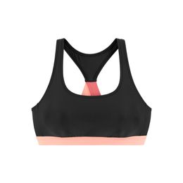 active by Lascana Bustier-Bikini-Top LASCANA ACTIVE "Janni", Damen, Gr. 34, Cup A/B, schwarz, Recycling-Polyamid, kontrastfarbene Details, unifarben, Bikini-Oberteile, mit kontrastfarbenen Details