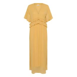 Midikleid Saint Tropez "Kleid LindzySZ", Damen, Gr. S, N-Gr, gelb (fall leaf), Obermaterial: 100% Polyester PES., Kleider Midikleid