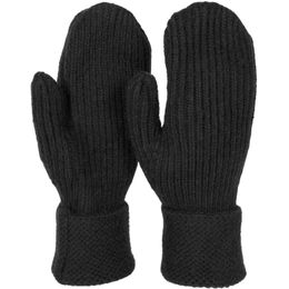 F&auml;ustlinge styleBREAKER "Strick F&auml;ustlinge mit gemustertem Bund", Damen, schwarz, Obermaterial: 100% Polyacryl PAN., Modisch, Handschuhe F&auml;ustlinge