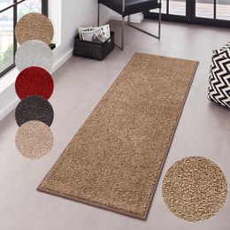 Teppich Hanse Home "Pure 100 Kurzflor" Gr. 11, braun, B:80cm H:13mm L:200cm, Kunstfaser, Teppiche, Teppich, Kurzflor, uni, umkettelt, L&auml;ufer, Wohnzimmer, Kinderzimmer, Flur