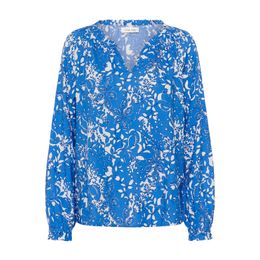 Langarmbluse Cream "Langarm-Bluse CRTiah", Damen, Gr. 36, blau (blau toile), Obermaterial: 100% Viskose LENZING ECOVERO CV LenzEcov., Blusen