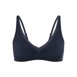 B&uuml;gelloser BH BOSS "UNLINED_B.MIRAGE", Damen, Gr. L, N-Gr, dunkelblau 404, Jersey, Obermaterial: 80% Polyamid, 20% Elasthan, k&ouml;rpernah, BHs, Zweifarbig, mit verstellbaren Tr&auml;gern