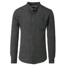 Leinenhemd Casamoda "Casamoda Leinenhemd uni", Herren, Gr. L, Normalgr&ouml;&szlig;en, gr&uuml;n (304 gr&uuml;n), 100% Leinen, unifarben, l&auml;ssig geschnitten, Hemden