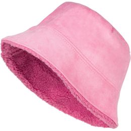 Fischerhut styleBREAKER "2 in 1 Wende Fischerhut Materialmix", Damen, rosa, Obermaterial: 100% Polyester PES., Modisch, H&uuml;te
