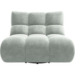 1,5-Sitzer Home Affaire "Graceland, 360 drehbarer Sessel, Breite 107cm", silber, B:112cm H:82cm T:108cm, 100% Polyester, Sofas, mit eleganter Steppung, Rundumbezug & weicher Polsterung