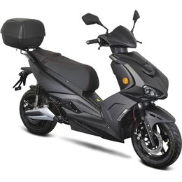E-Mofaroller Gt Union "e-Striker 25", schwarz (mattschwarz, schwarz), Elektromotorroller, 25 km/h, Bosch-Motor, B:72cm H:118cm L:184cm