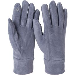 Fleecehandschuhe styleBREAKER "Einfarbige Touchscreen Fleece Handschuhe", Damen, grau (dunkelgrau), Obermaterial: 10% Elasthan EL. 90% Polyester PES., Modisch, Handschuhe