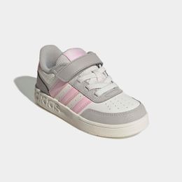 Sneaker adidas Sportswear "BREAKBASE KIDS", M&auml;dchen, Gr. 28, core wei&szlig;, clear pink, grau two, Synthetik, Schuhe Sneaker, f&uuml;r Kinder & Jugendliche