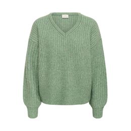 Strickpullover Kaffe "Strickpullover KAlianne", Damen, Gr. M, gr&uuml;n (sea spray melange), Obermaterial: 47% Polyacryl PAN. 35% Polyester PES. 13% Polyamid PA. 5% Wolle mw., Pullover Strickpullover