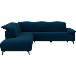 Ecksofa Musterring "MR 370, intelligenter Komfort im modernen Design", navy, B:288cm H:83cm T:241cm, 16% Baumwolle, 79% Polyester, 5% Polyacryl, Sofas, Ecksofa, Optionale Relaxfunktion, flexible Kopfteile & klappbare Armlehnen
