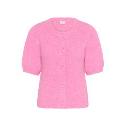 Strickjacke Kaffe "Strickjacke KAemelie", Damen, Gr. L, pink power melange, Obermaterial: 64% Polyester PES. 18% Polyacryl PAN. 10% Wolle mw. 5% Alpaka WP. 3% Elasthan EL., Strickjacken Strickjacke