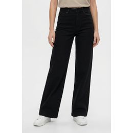 High-waist-Jeans Only "ONLMADISON-ROYAL HW WIDE DNM PIM600", Damen, Gr. S (36), L&auml;nge 32, schwarz denim, Denim/Jeans, Obermaterial: 69% Baumwolle, 29% Polyester, 2% Elasthan, unifarben, normal, Jeans High-Waist-Jeans