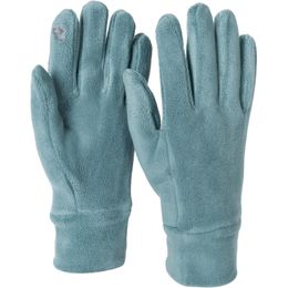 Fleecehandschuhe styleBREAKER "Einfarbige Touchscreen Fleece Handschuhe", Damen, blau (taubenblau), Obermaterial: 10% Elasthan EL. 90% Polyester PES., Modisch, Handschuhe