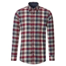 Langarmhemd Casamoda "Casamoda Freizeithemd kariert", Herren, Gr. L, Normalgr&ouml;&szlig;en, rot, 100% Baumwolle, kariert, comfort fit, Hemden