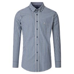 Langarmhemd Casamoda "Casamoda Freizeithemd kariert", Herren, Gr. L, Normalgr&ouml;&szlig;en, blau, 100% Baumwolle, kariert, comfort fit, Hemden