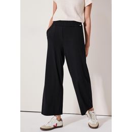 Culotte Cecil, Damen, Gr. XXL, L&auml;nge 26, schwarz, Stoff, 95% Viskose, 5% Elasthan, unifarben, loose fit normal, Hosen Culotte, im Loose Fit