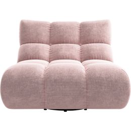 1,5-Sitzer Home Affaire "Graceland, 360 drehbarer Sessel, Breite 107cm", rosewood, B:112cm H:82cm T:108cm, 100% Polyester, Sofas, mit eleganter Steppung, Rundumbezug & weicher Polsterung
