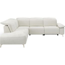 Ecksofa Musterring "MR 370, intelligenter Komfort im modernen Design", snow, B:288cm H:83cm T:241cm, 8% Baumwolle, 92% Polyester, Sofas, Ecksofa, Optionale Relaxfunktion, flexible Kopfteile & klappbare Armlehnen