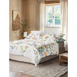 Bettw&auml;sche Irisette "Easy 8547", gelb, B/L: 155cm x 220cm, 1 Stk., 1 Stk., Seersucker, B/L: 80cm x 80cm, 2, Seersucker, Obermaterial: 100% Baumwolle, Bettw&auml;sche, Bettw&auml;sche, k&uuml;hlend und atmungsaktiv, pflegeleicht und b&uuml;gelfrei