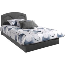 Polsterbett, grau (anthrazit), B:112cm L:212cm, Bezug Bett: Microfaser (100% Polyester);Bonnell-Federkernmatratze: 51% Polypropylen, 39% Polyester und 10% Baumwolle;Kaltschaummatratze: 100% Polyester, Bezug abnehm- und waschbar bis 60C, Westfalia Schlafkomfort, Betten, Polsterbett, inkl. Bettkasten bei Ausf&uuml;hrung mit Matratze