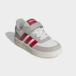 Sneaker adidas Sportswear "BREAKBASE KIDS", M&auml;dchen, Gr. 28, core wei&szlig;, team victory rot, grau two, Synthetik, Schuhe Sneaker, f&uuml;r Kinder & Jugendliche