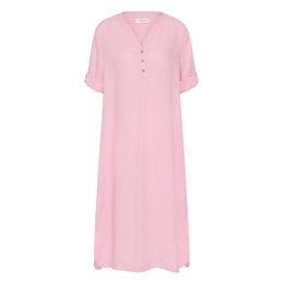 Midikleid Cream "Kleid CRBellis", Damen, Gr. S/M, N-Gr, pink nectar, Obermaterial: 100% Leinen LI., Kleider Midikleid