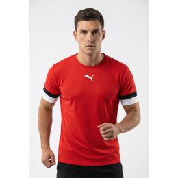 Fu&szlig;balltrikot Puma "TEAMRISE JERSEY", Herren, Gr. 3XL, Puma rot, Puma schwarz, Puma wei&szlig;, Netz, Obermaterial: 100% Polyester, unifarben, regular fit normal, Rundhals, Trikots Fu&szlig;balltrikot, Regular Fit, mit Rundhalsausschnitt, mit Mesh-Details an den &Auml;rmeln