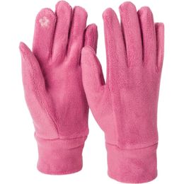 Fleecehandschuhe styleBREAKER "Einfarbige Touchscreen Fleece Handschuhe", Damen, rosa (mauve), Obermaterial: 10% Elasthan EL. 90% Polyester PES., Modisch, Handschuhe