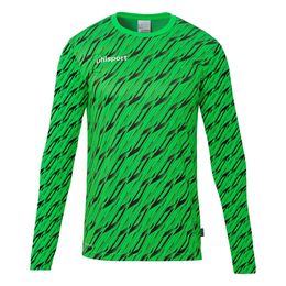 Torwarttrikot Uhlsport "Torwartbekleidung Progressive Kids", Jungen, Gr. 140, gr&uuml;n (fluo gr&uuml;n, schwarz), Obermaterial: 100% Polyester Pol. recyc.., Trikots