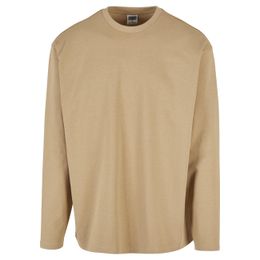 Langarmshirt Urban Classics "Urban Classics Herren Ultra Heavy Oversized Longsleeve", Herren, Gr. XL, unionbeige, 100% Baumwolle, unifarben, oversize, Rundhals, Shirts Langarmshirt