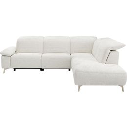 Ecksofa Musterring "MR 370, intelligenter Komfort im modernen Design", platin, B:288cm H:83cm T:241cm, 8% Baumwolle, 92% Polyester, Sofas, Ecksofa, Optionale Relaxfunktion, flexible Kopfteile & klappbare Armlehnen