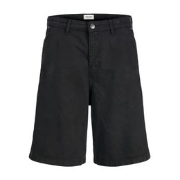 Jack & Jones PlusSize Bermudas "JPSTOWEN NORREBRO WORKER SHORTS LN PLS", Herren, Gr. 48 (7XL), N-Gr, schwarz, Web, Obermaterial: 100% Baumwolle, JACK & JONES PLUSSIZE, unifarben, regular fit kniefrei, Hosen Bermudas, mit Taschen