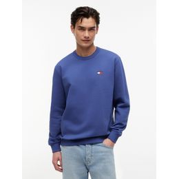 Sweatshirt Tommy Jeans "TJM REG BADGE CREW EXT", Herren, Gr. 4XL, blau storm, Sweatware, Obermaterial: 100% Baumwolle, regular fit normal, Rundhals, Rippb&uuml;ndchen, Sweatshirts Sweatshirt