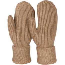 F&auml;ustlinge styleBREAKER "Strick F&auml;ustlinge mit gemustertem Bund", Damen, braun, Obermaterial: 100% Polyacryl PAN., Modisch, Handschuhe F&auml;ustlinge