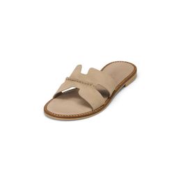 Marc O'Polo Sandale MARC O'POLO "mit modernen Cut-Outs", Damen, Gr. 36, beige (dusty sand), Obermaterial: 100% Leder, unifarben, Schuhe Sandale