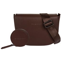 Umh&auml;ngetasche Bugatti "ALMATA", Damen, Gr. B/H/T: 22cm x 16cm x 6cm onesize, braun, Kunstfaser, unifarben, Taschen Umh&auml;ngetasche