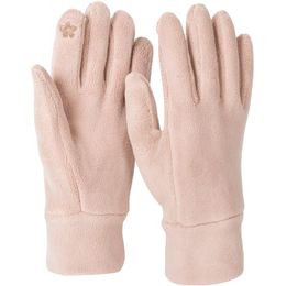 Fleecehandschuhe styleBREAKER "Einfarbige Touchscreen Fleece Handschuhe", Damen, braun (hellbraun), Obermaterial: 10% Elasthan EL. 90% Polyester PES., Modisch, Handschuhe
