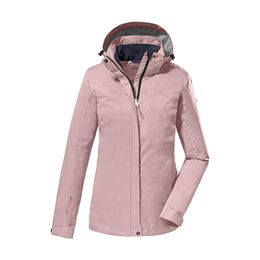 Funktionsjacke Killtec "KOS 133 WMN JCKT", Damen, Gr. 38, blassrosa, Obermaterial: 100% Polyester.Futter: 100% Polyester, Jacken Funktionsjacke, Wasser- und winddichte Damenjacke mit abnehmbarer Kapuze