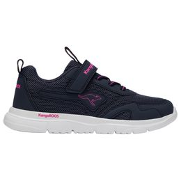 Sneaker Kangaroos "K-ETK ROOZ EV", M&auml;dchen, Gr. 28, dk navy, electric fuchsia, Mesh, Synthetik, Schuhe Sneaker