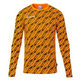 Torwarttrikot Uhlsport "Torwartbekleidung Progressive Kids", Jungen, Gr. 128, orange (fluo orange, schwarz), Obermaterial: 100% Polyester Pol. recyc.., Trikots