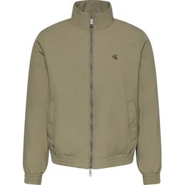 Blouson Calvin Klein Jeans, Herren, Gr. XL, dusty olive, Web, Obermaterial: 100% Nylon, unifarben, regular fit normal, hoch geschlossener Ausschnitt, elastischer Bund, Jacken Blouson, Stehkragen, 2-Wege-Zipper, Regular Fit, wattiert