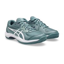 Tennisschuh asics "GEL-GAME 10 GS CLAY", M&auml;dchen, Gr. 36, foggy teal, wei&szlig;, Synthetik, Schuhe, Sandplatzschuhe f&uuml;r Aschepl&auml;tze