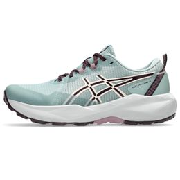 Trailrunningschuh asics "GEL-VENTURE 11", Damen, Gr. 37,5, ocean haze, schwarz aubergine, Synthetik, Schuhe, mit profiliertem Gummi-Laufsohlenprofil, mit AMPLIFOAM PLUS D&auml;mpfung